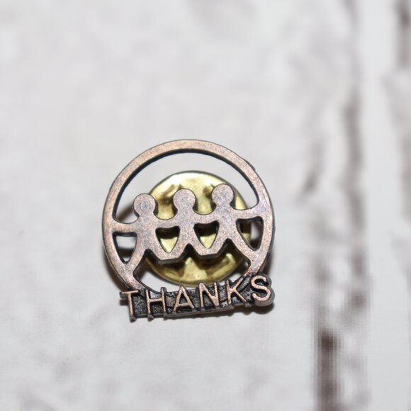 Vintage | Jewelry | Vintage Bronze Thanks Lapel Pin 75 Unity Design ...